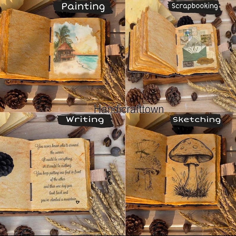 Handmade Leather Unicorn Journal With Vintage Deckle Edge Paper ...