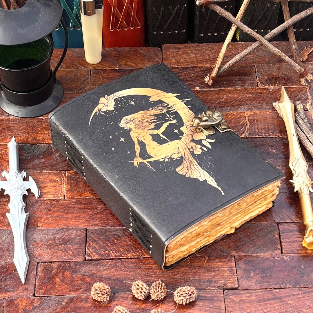 Blank Spell Book of Shadows | the Mermaid and Moon Notebook and ...