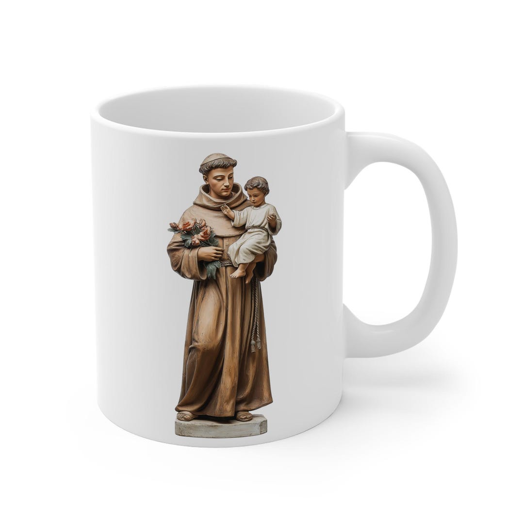 Religious Prayer St Anthony Mug, Catholic Christian Coffee Cup, Patron ...