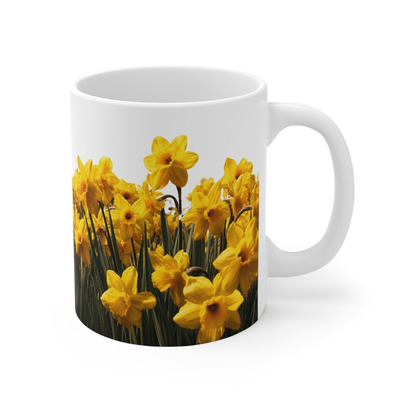 Daffodil Floral Coffee Mug, Spring Garden Kitchen Decor - Etsy