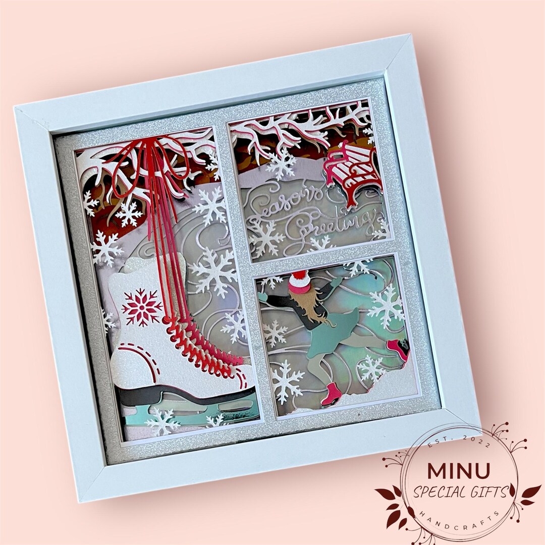 3D Shadowbox Figure Skate Gift for Daughter Unique Winter Sport Present ...