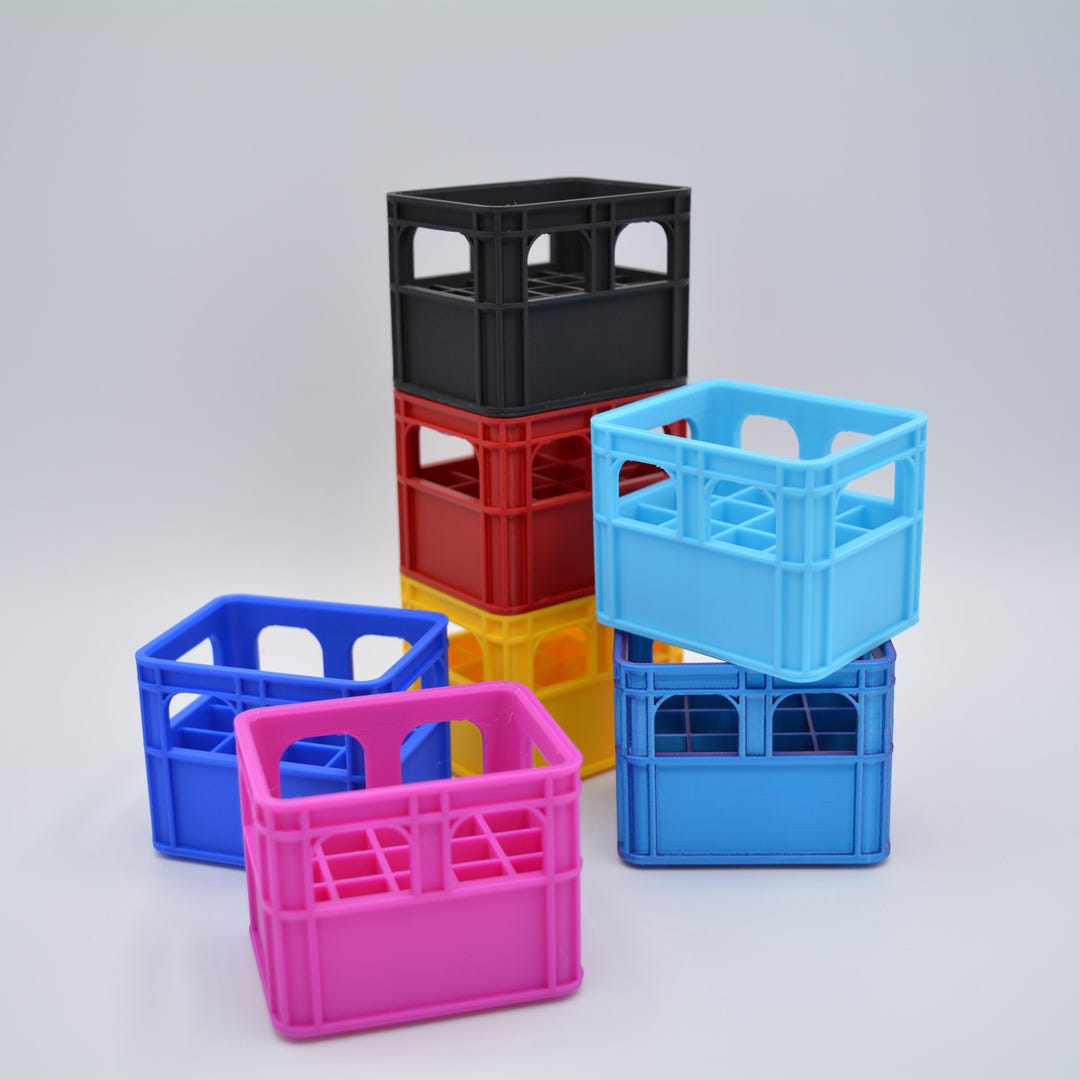 Battery Storage Box Crate Style | Stackable | Type AA, AAA, 9V, 18640 ...