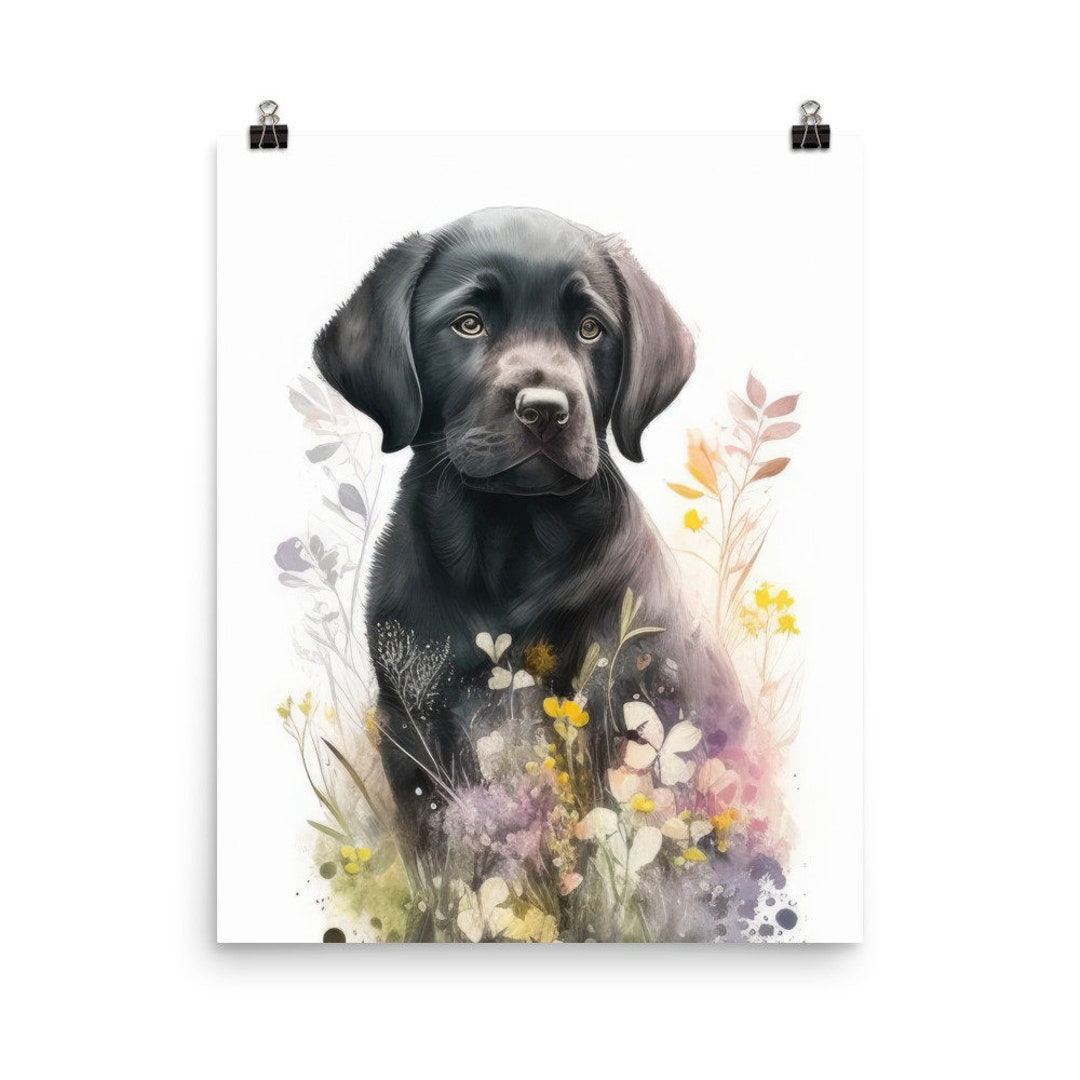 Cute Labrador Puppy Watercolor Print | Baby Nursery | Wall Art | Home ...