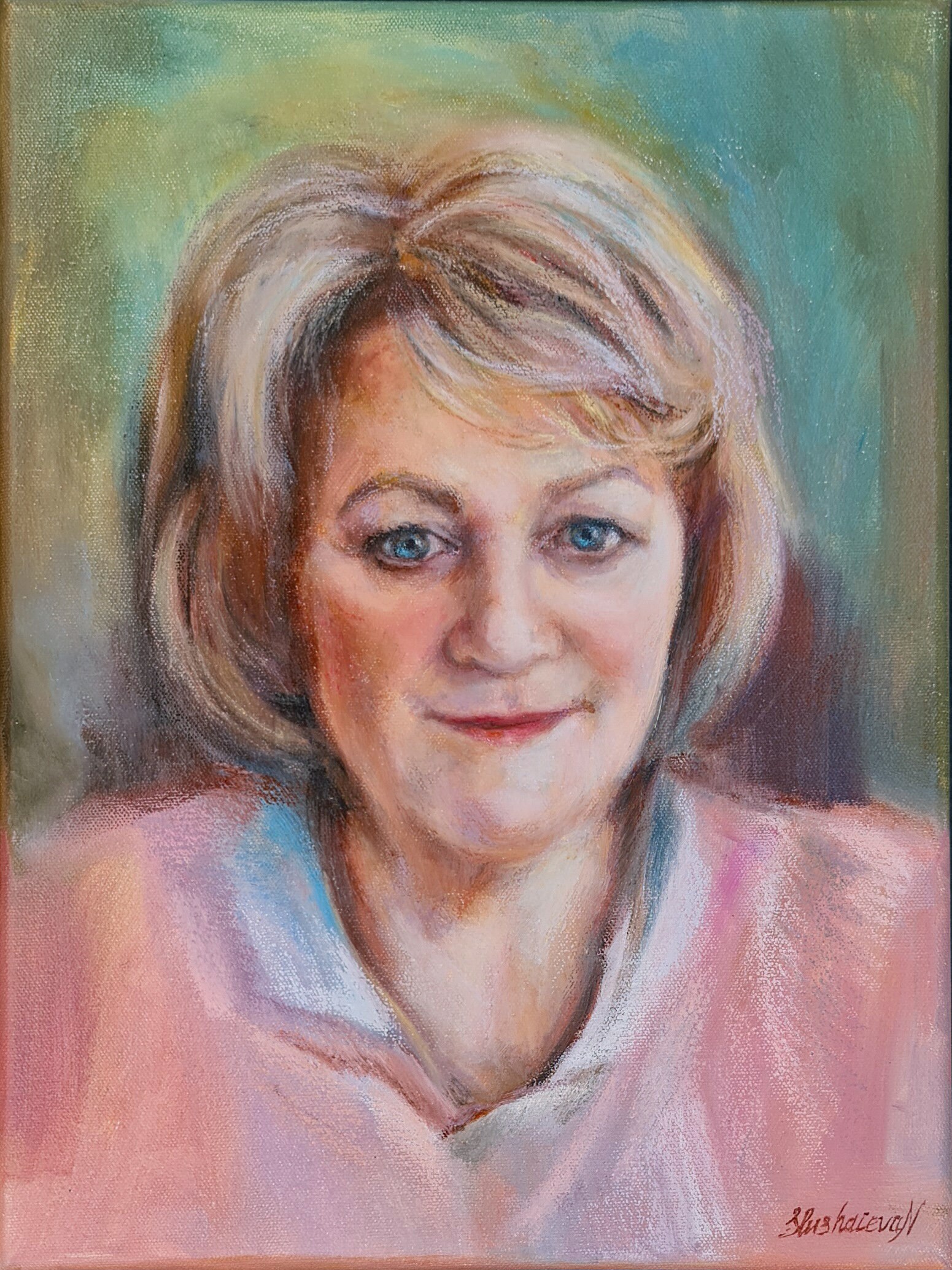 Unique Contemporary Portraiture Expressive Oil Pastel Painting ...