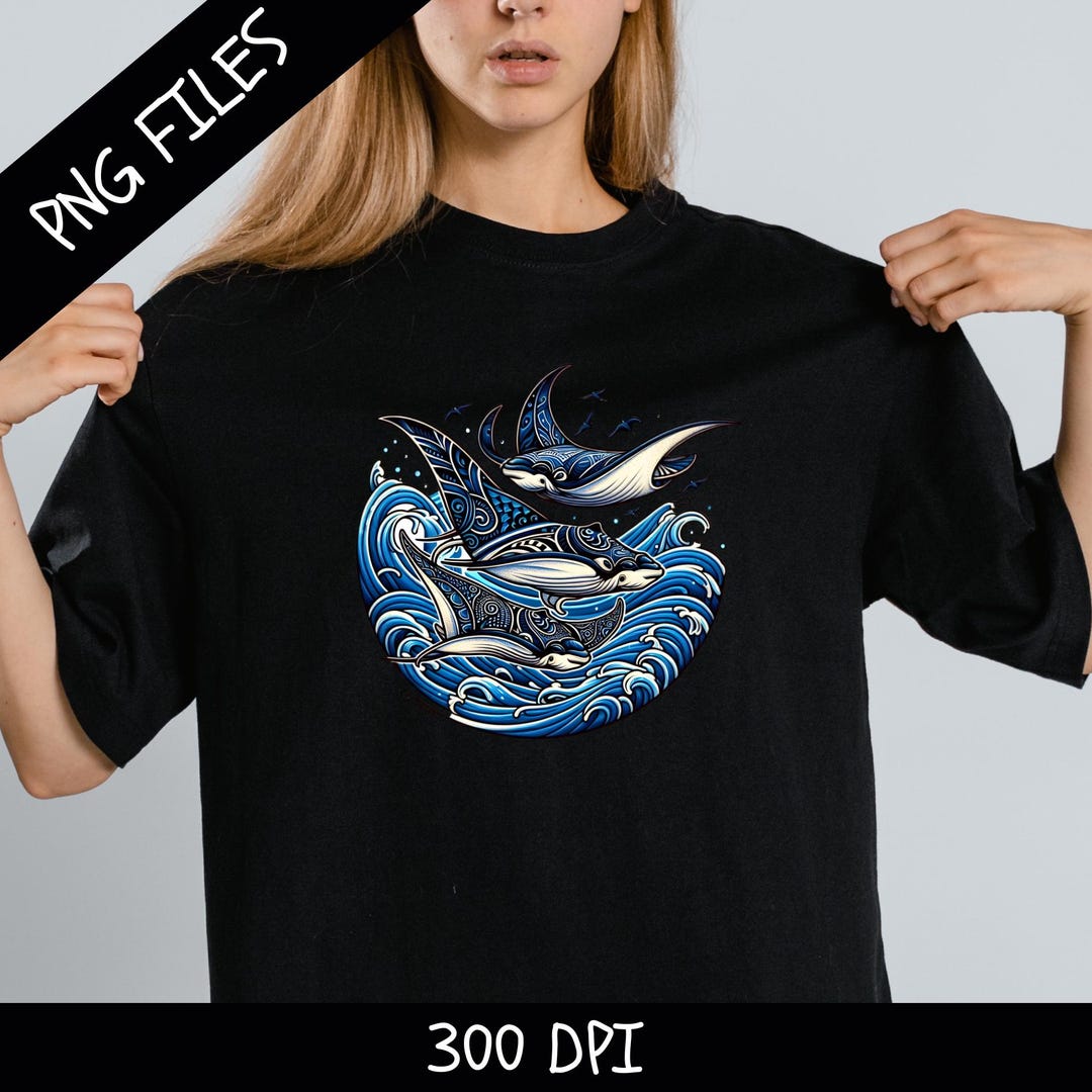Manta Ray Traditional Style Tattoo Style PNG T-shirt Designs for ...