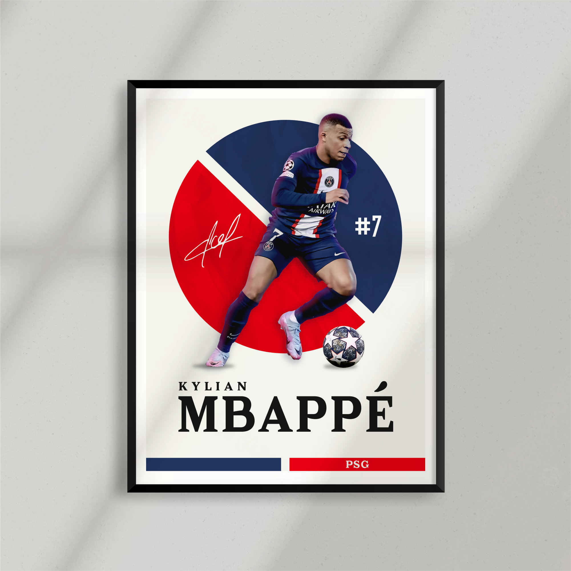 Póster Kylian Mbappé Fútbolista, Mbappe Fan, Mbappé PSG, Póster de ...