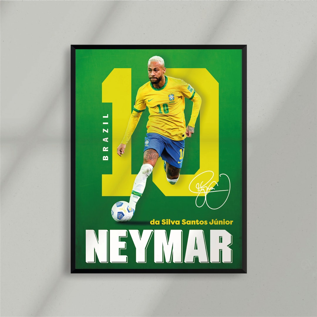 Sport Design Neymar Junior Jr Brazil Goat Poster Minimalist Art Man ...