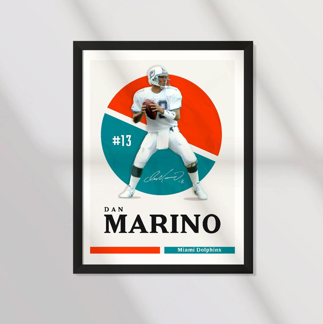 Sport Design Dan Marino Poster Miami Dolphins - Etsy