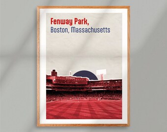 Boston Red Sox Poster Fenway Park Stadium Poster - Etsy