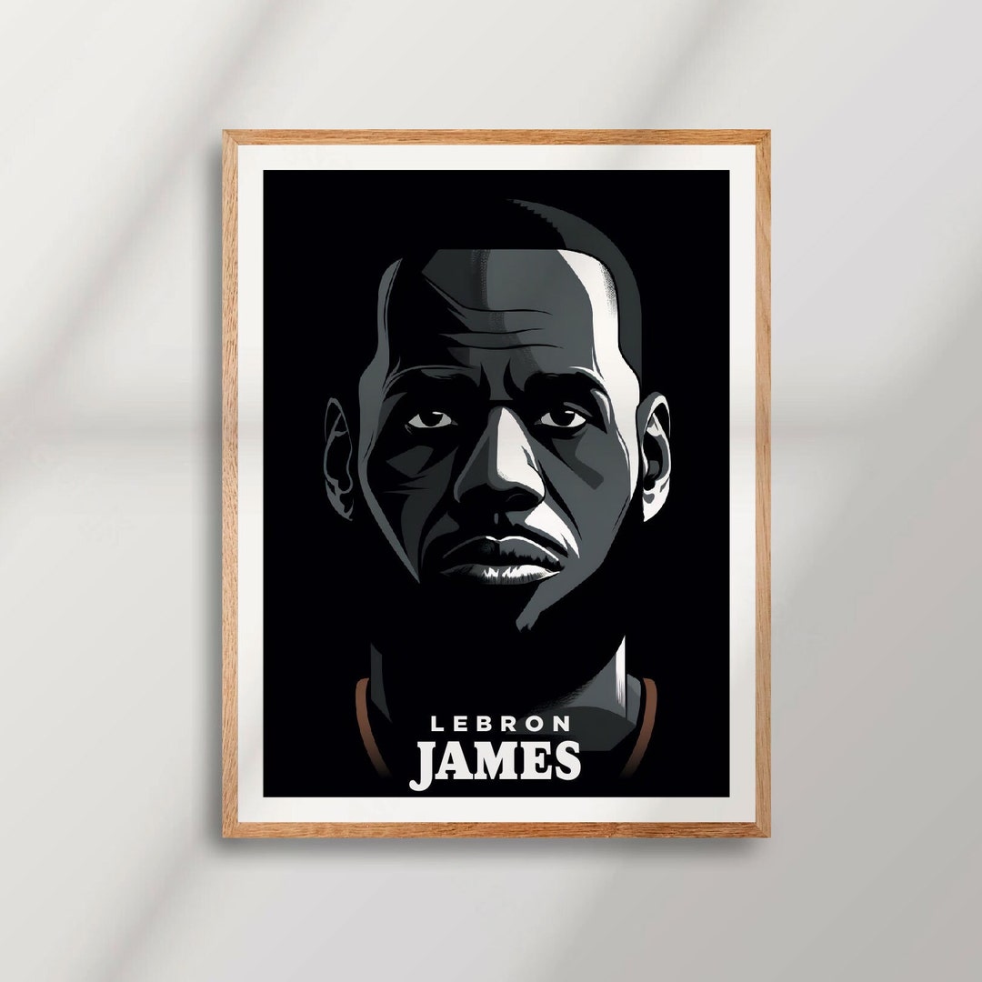 Sport Design King Lebron James Painting Realistic Oil Painting Poster ...
