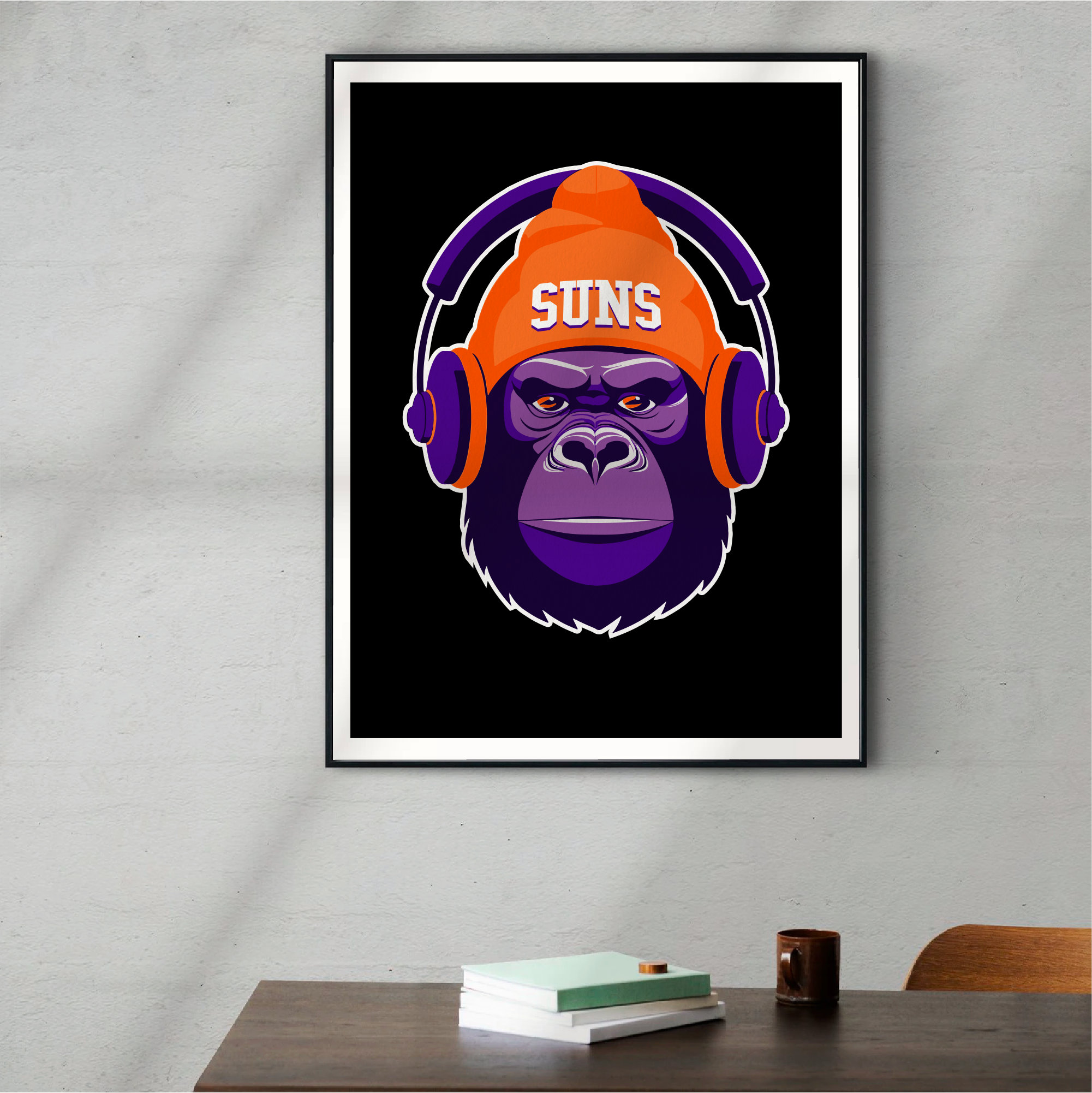 Sport Design Gorilla Mascot Phoenix Suns Basketball - Etsy