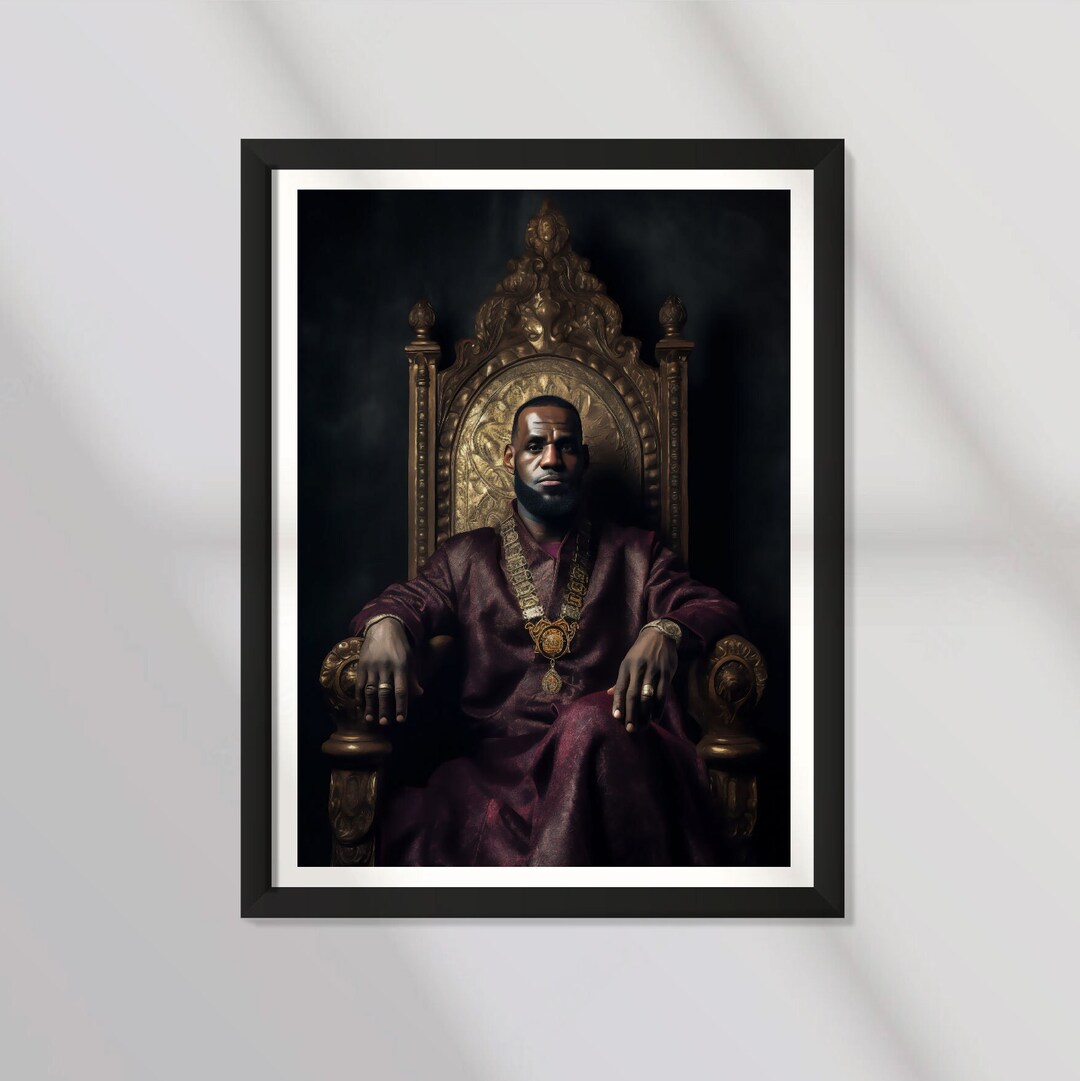 Sport Design King Lebron James Painting Realistic Oil - Etsy
