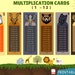 Multiplication Cards, Printable Math Multiplication Flash Card,1-12 ...
