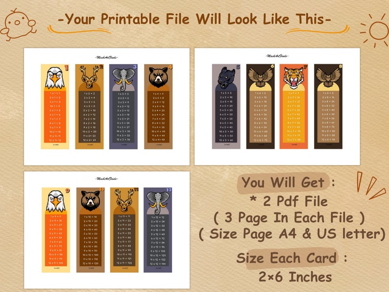 Multiplication Cards, Printable Math Multiplication Flash Card,1-12 ...