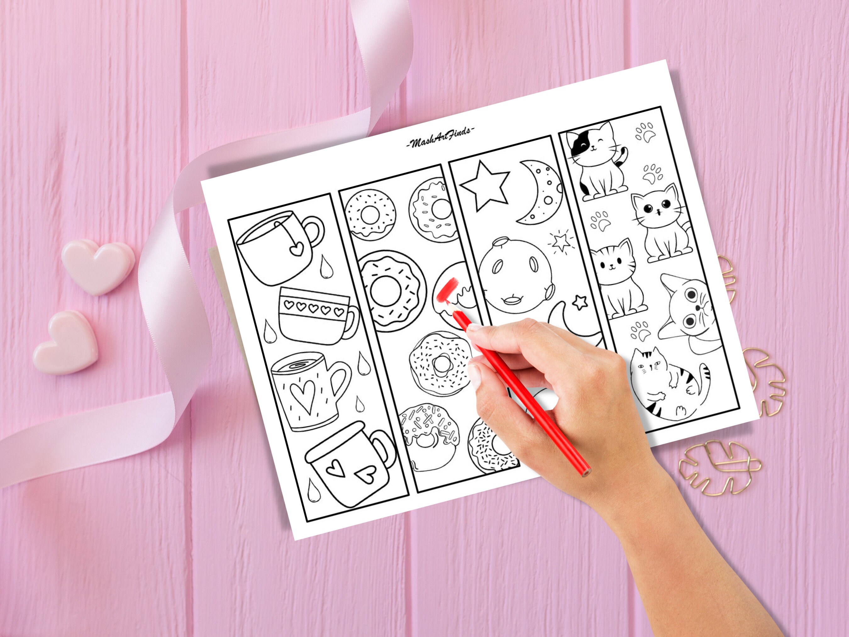 Cute Bookmarks, Coloring Bookmarks for Kids, Classroom Students ...