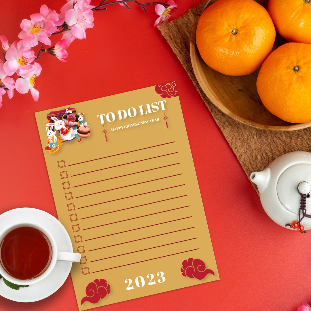 Chinese New Year to Do List, Printable to Do List, PDF Planner ...
