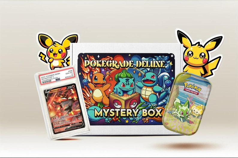 Pokemon Pokegrade Deluxe Mystery Box graded Trading Cards & More - Etsy