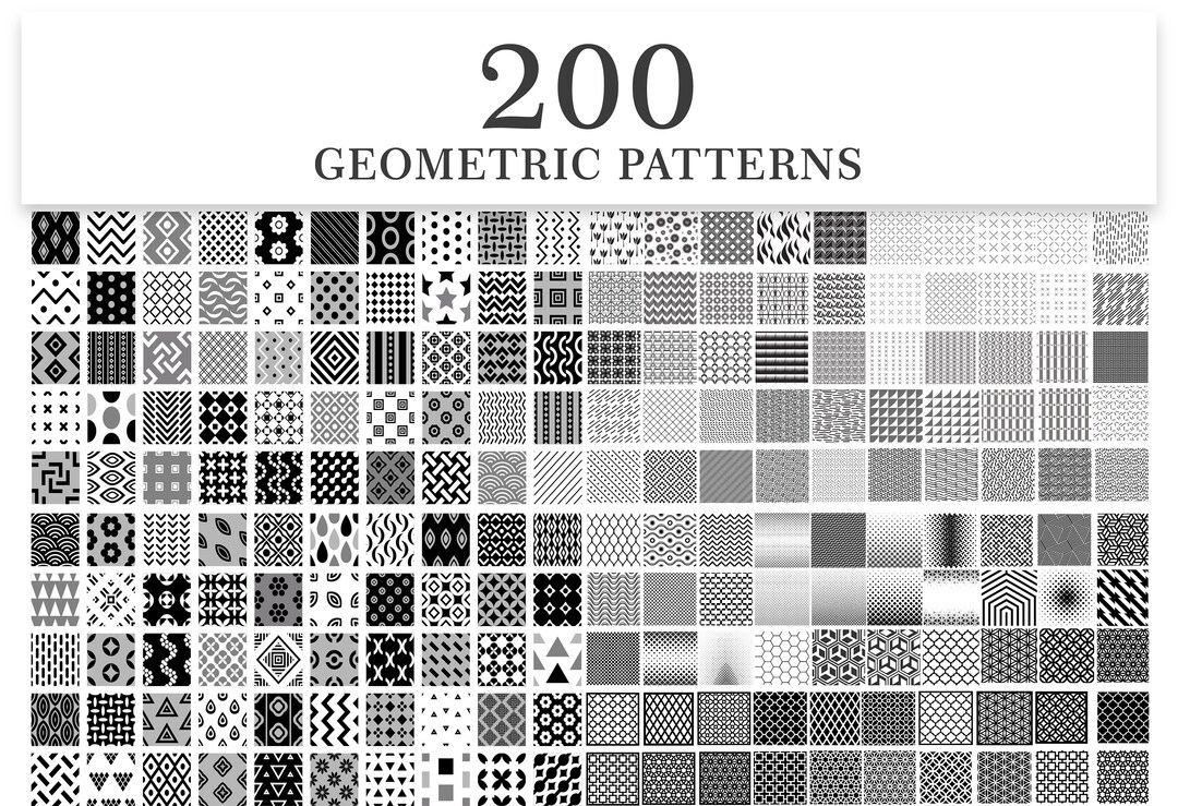 200 Geometric Patterns Svg Seamless Geometric Pattern Svg - Etsy