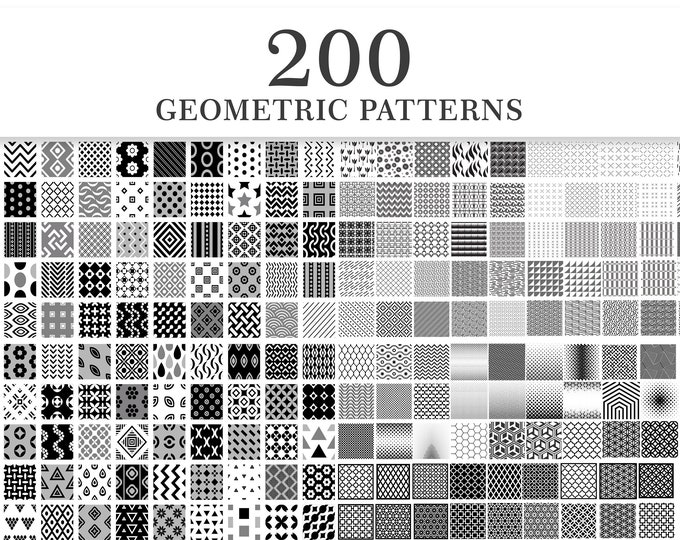 200 Geometric Patterns Svg, Seamless, Geometric Pattern Svg, Tile ...