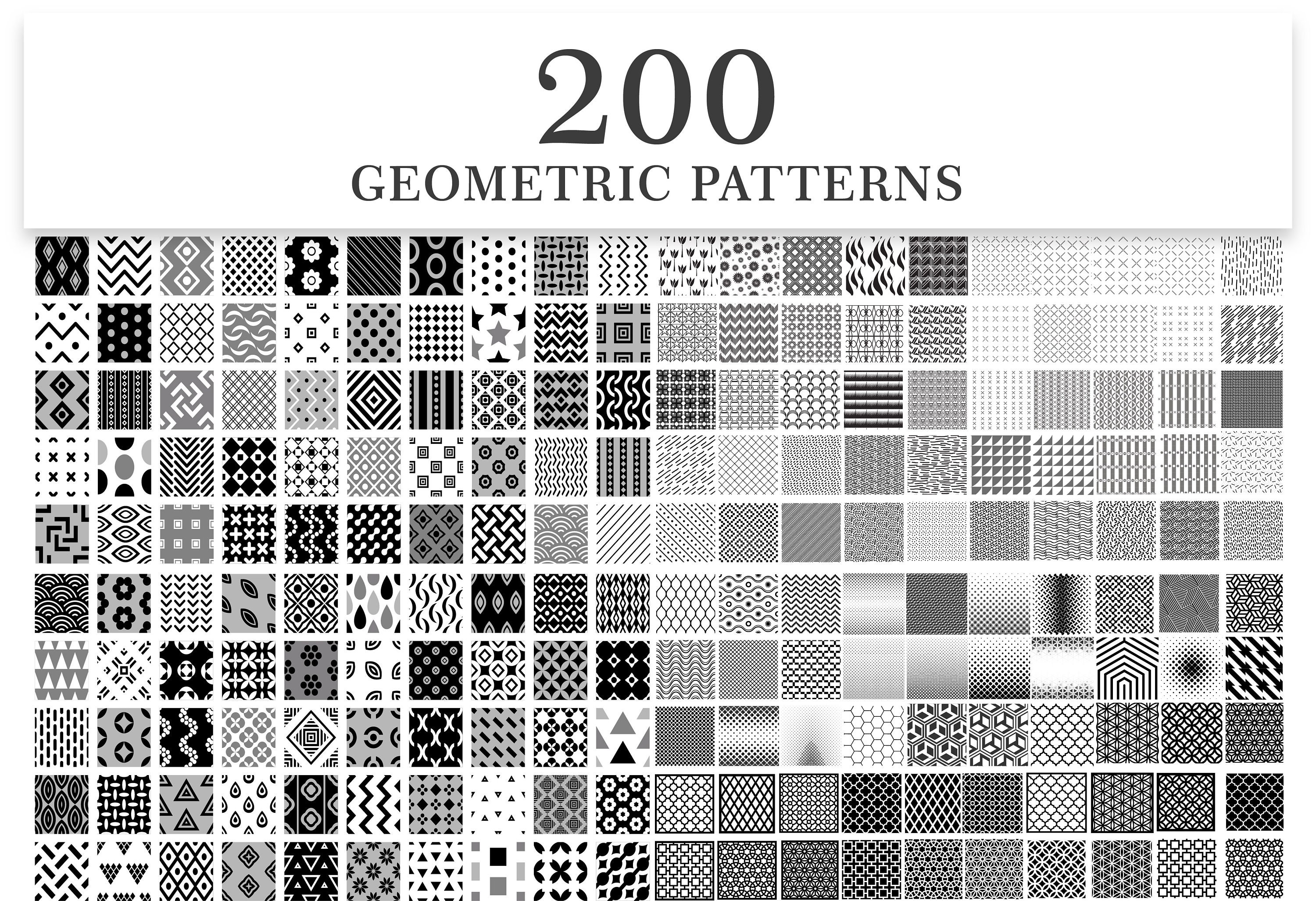 200 Geometric Patterns Svg Seamless Geometric Pattern Svg - Etsy