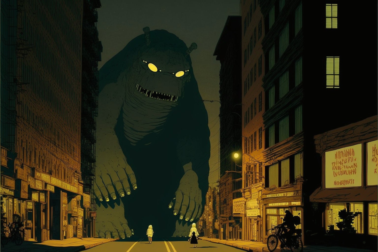 Anime Poster Printable | Monsters at Night | Kaida Nakamura ...