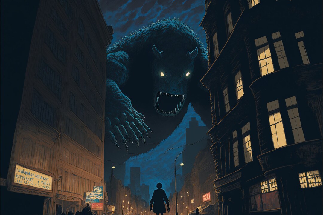 Anime Poster Printable | Monsters at Night | Kaida Nakamura ...