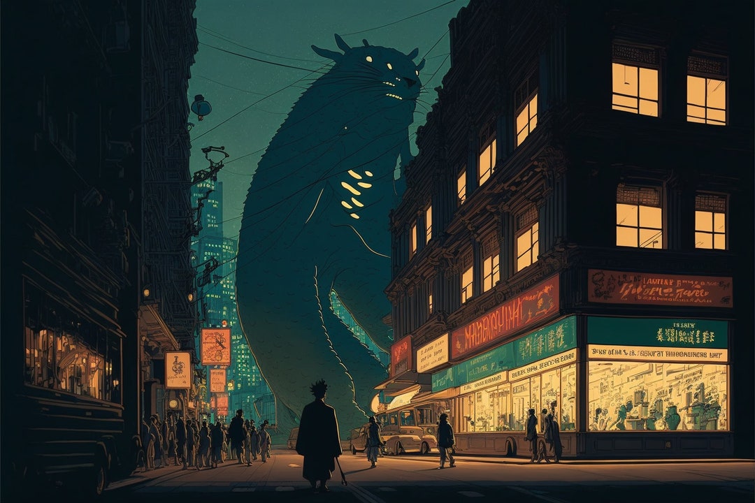 Anime Poster Printable | Monsters at Night | Kaida Nakamura ...
