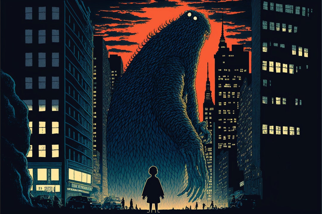 Anime Poster Printable | Monsters at Night | Kaida Nakamura ...