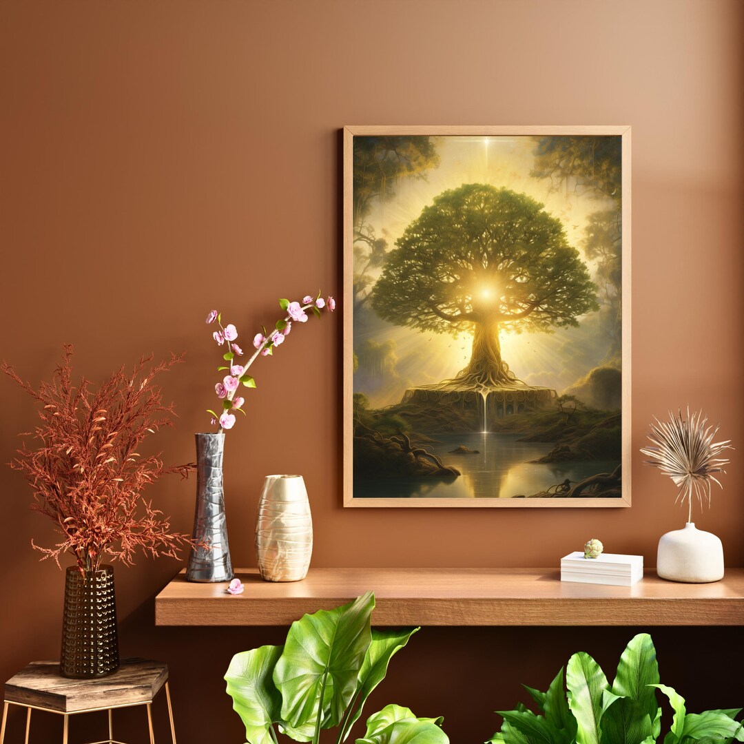 Bodhi Tree Spiritual Wall Art— Peaceful Zen Printable, Yoga Decor and ...