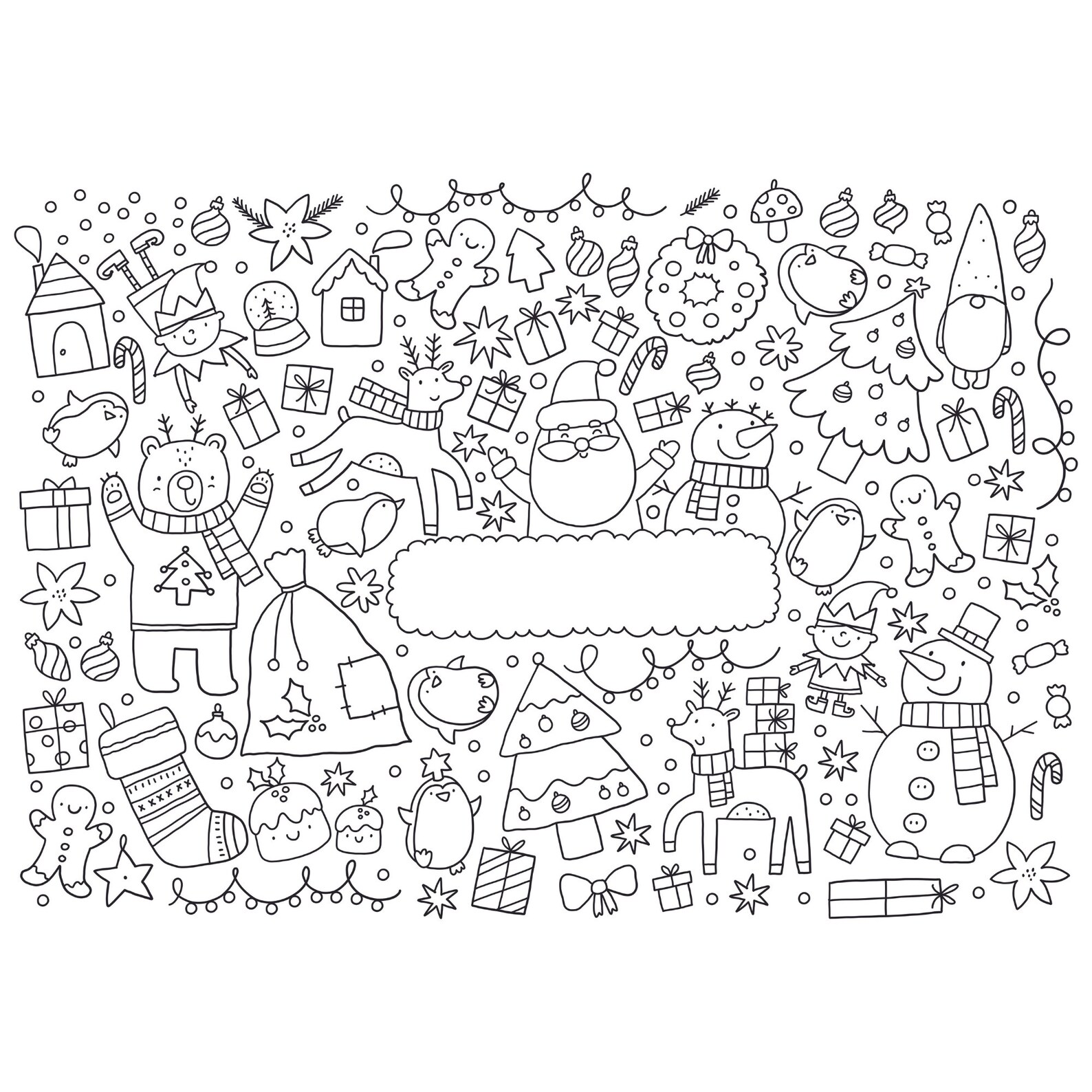 8 GIANT CHRISTMAS Printable Colouring Posters. Coloring Pages for Kids ...