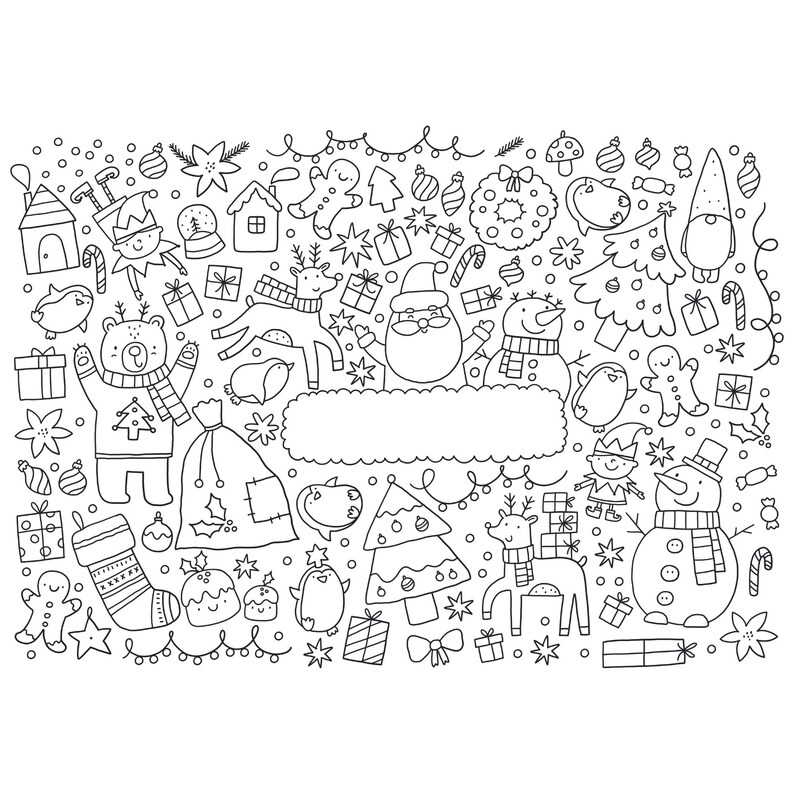 8 GIANT CHRISTMAS Printable Colouring Posters. Coloring Pages for Kids ...