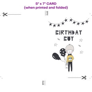 Happy Birthday, Printable Birthday Card, Kids Birthday Card, Digital ...