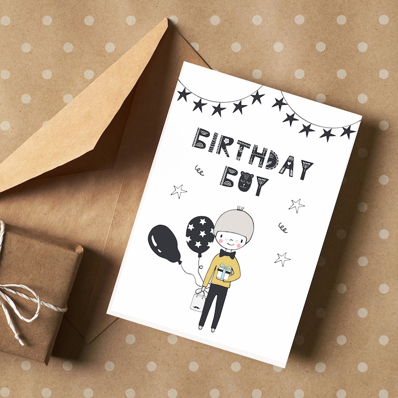 Happy Birthday, Printable Birthday Card, Kids Birthday Card, Digital ...