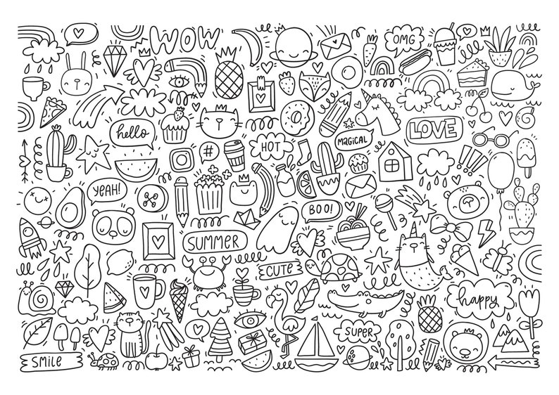 9 GIANT Printable Colouring Posters. Downloadable Coloring Pages for ...