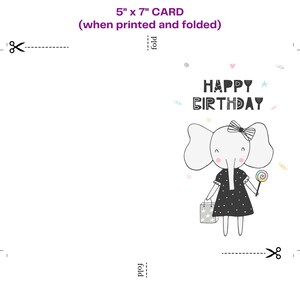 Happy Birthday, Printable Birthday Card, Kids Birthday Card, Digital ...