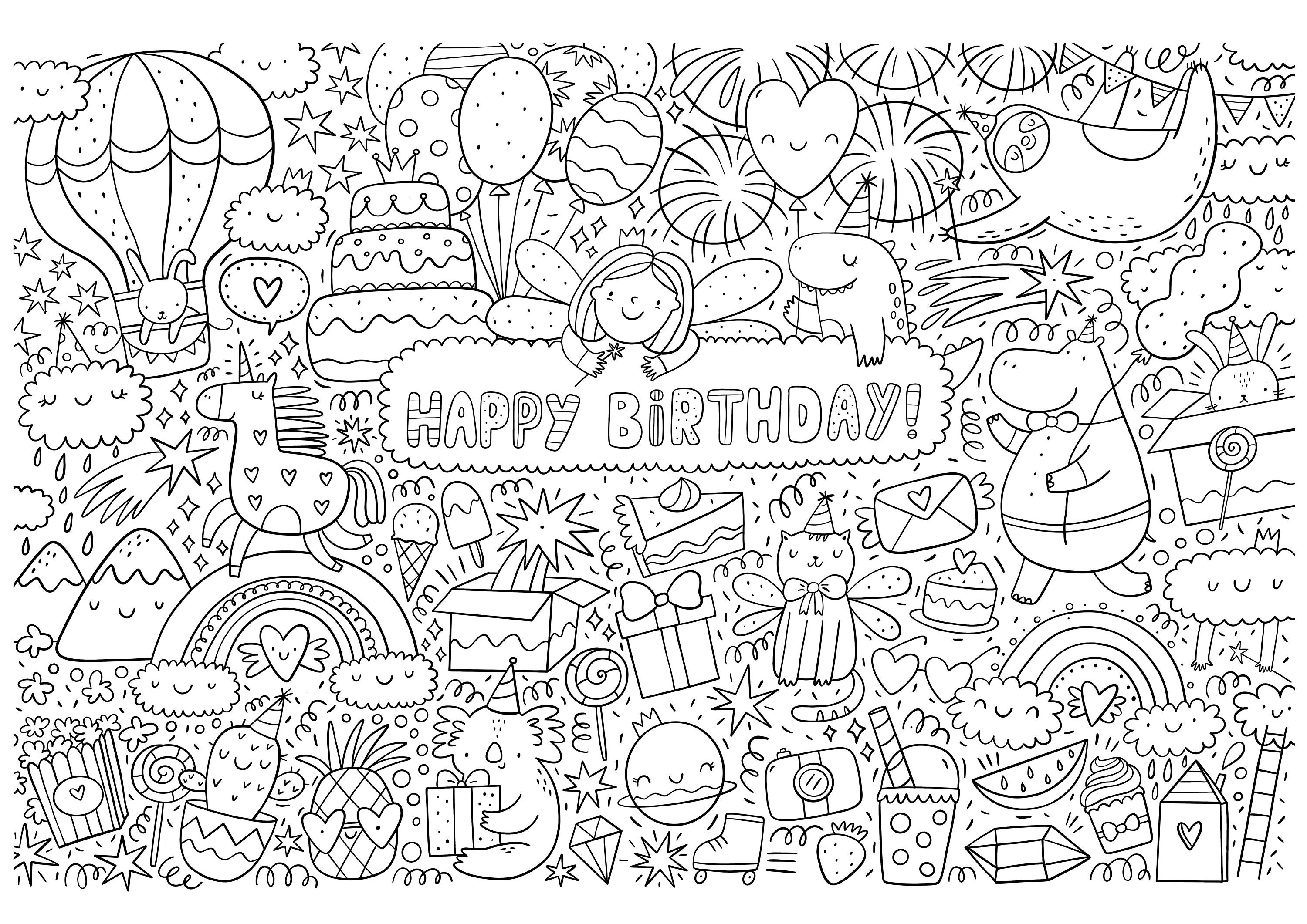 9 GIANT Printable Colouring Posters. Downloadable Coloring Pages for ...