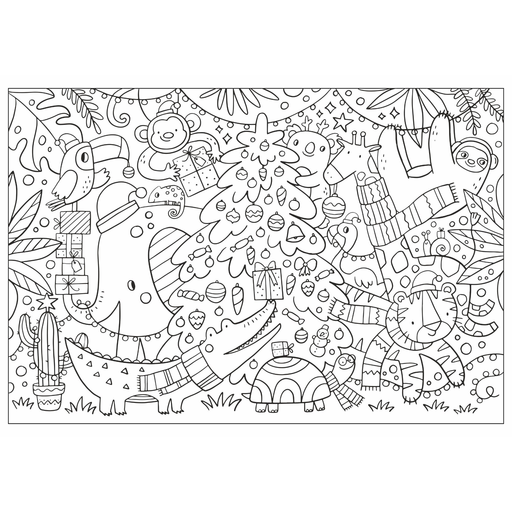 8 Pósters para colorear imprimibles de NAVIDAD GIGANTE. Dibujos para ...