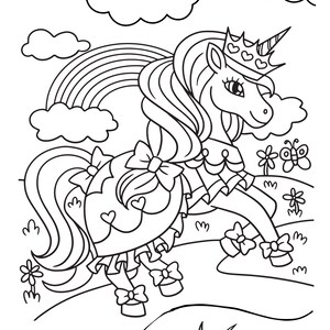 30 'magical Unicorns' Printable Colouring Pages. Downloaded Coloring ...