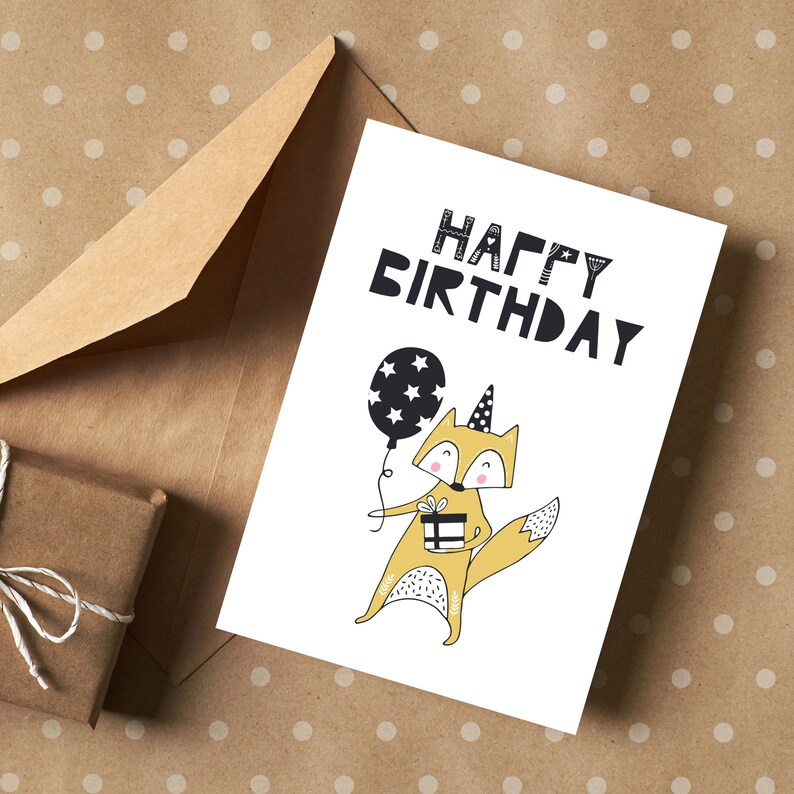 Happy Birthday, Printable Birthday Card, Kids Birthday, Digital ...