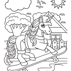 30 'magical Unicorns' Printable Colouring Pages. Downloaded Coloring ...
