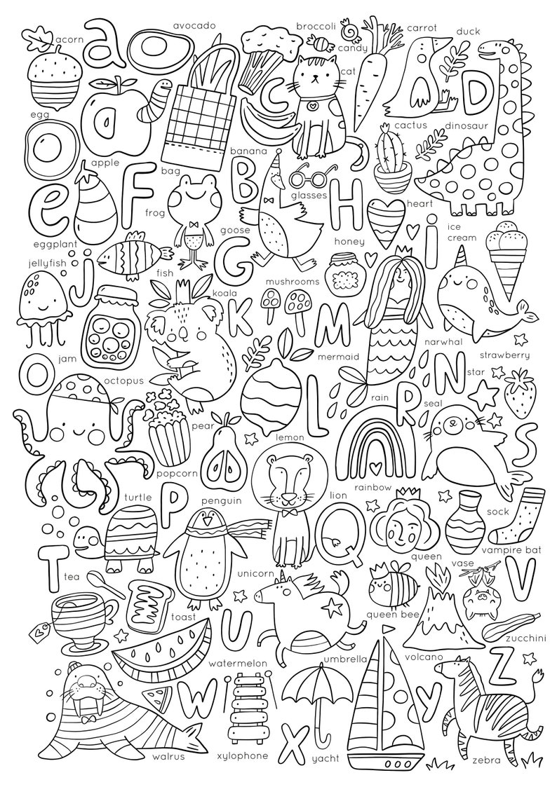 9 GIANT Printable Colouring Posters. Downloadable Coloring Pages for ...