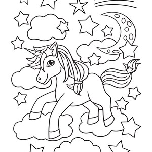 30 'magical Unicorns' Printable Colouring Pages. Downloaded Coloring ...