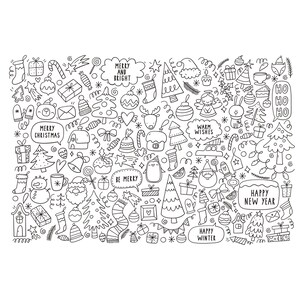 8 GIANT CHRISTMAS Printable Colouring Posters. Coloring Pages for Kids ...