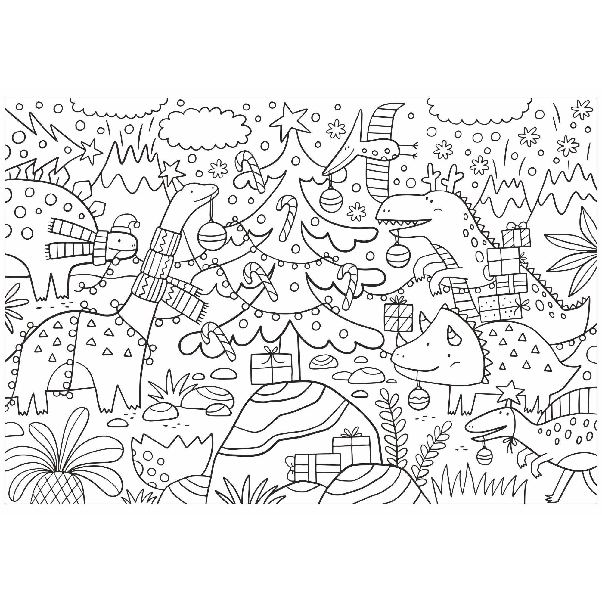 8 GIANT CHRISTMAS Printable Colouring Posters. Coloring Pages for Kids ...
