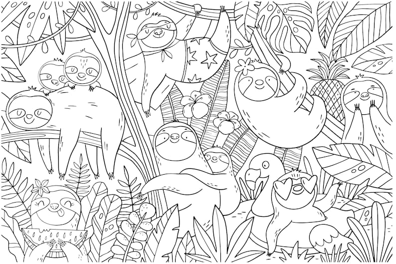 9 GIANT Printable Colouring Posters. Downloadable Coloring Pages for ...
