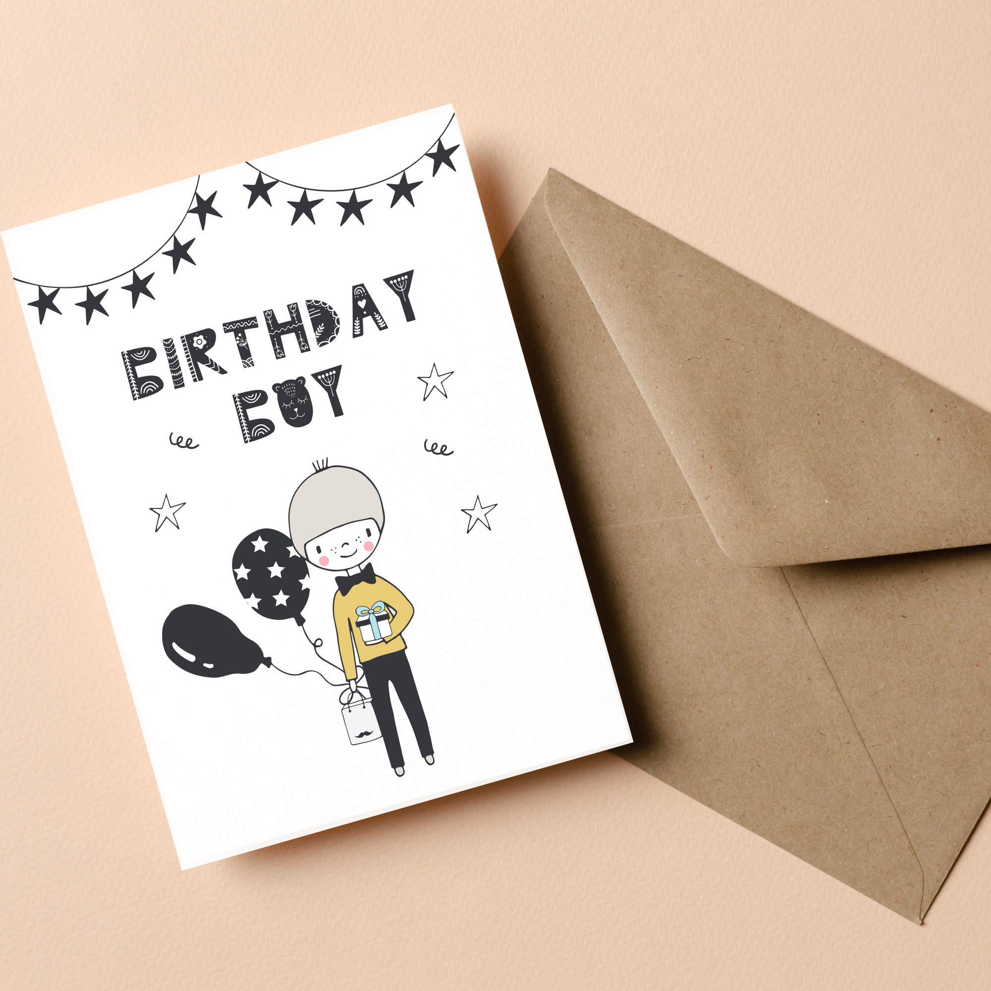 Happy Birthday, Printable Birthday Card, Kids Birthday Card, Digital ...