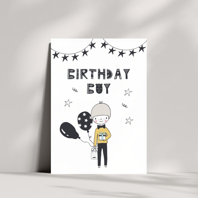 Happy Birthday, Printable Birthday Card, Kids Birthday Card, Digital ...