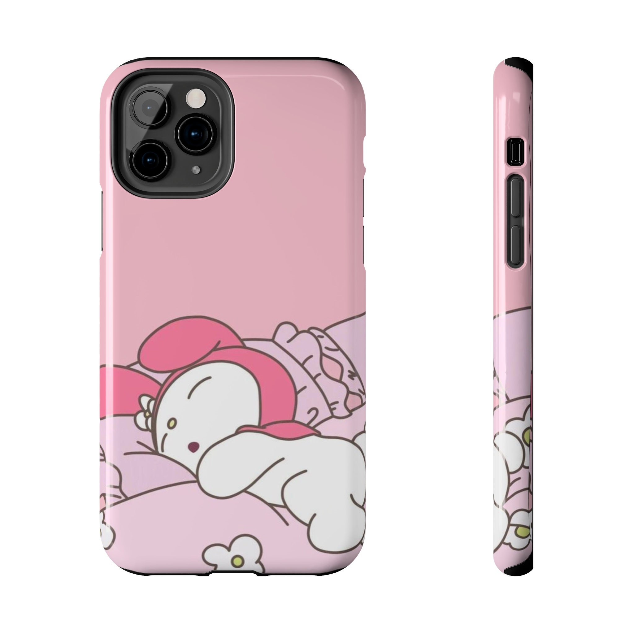 Kawaii Bunny Pink Cute Bunny Sleeping Tough Phone Cases - Etsy