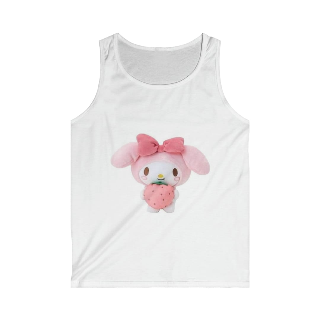 Cute Kawaii Pink Bunny UNISEX Softstyle Tank Top - Etsy