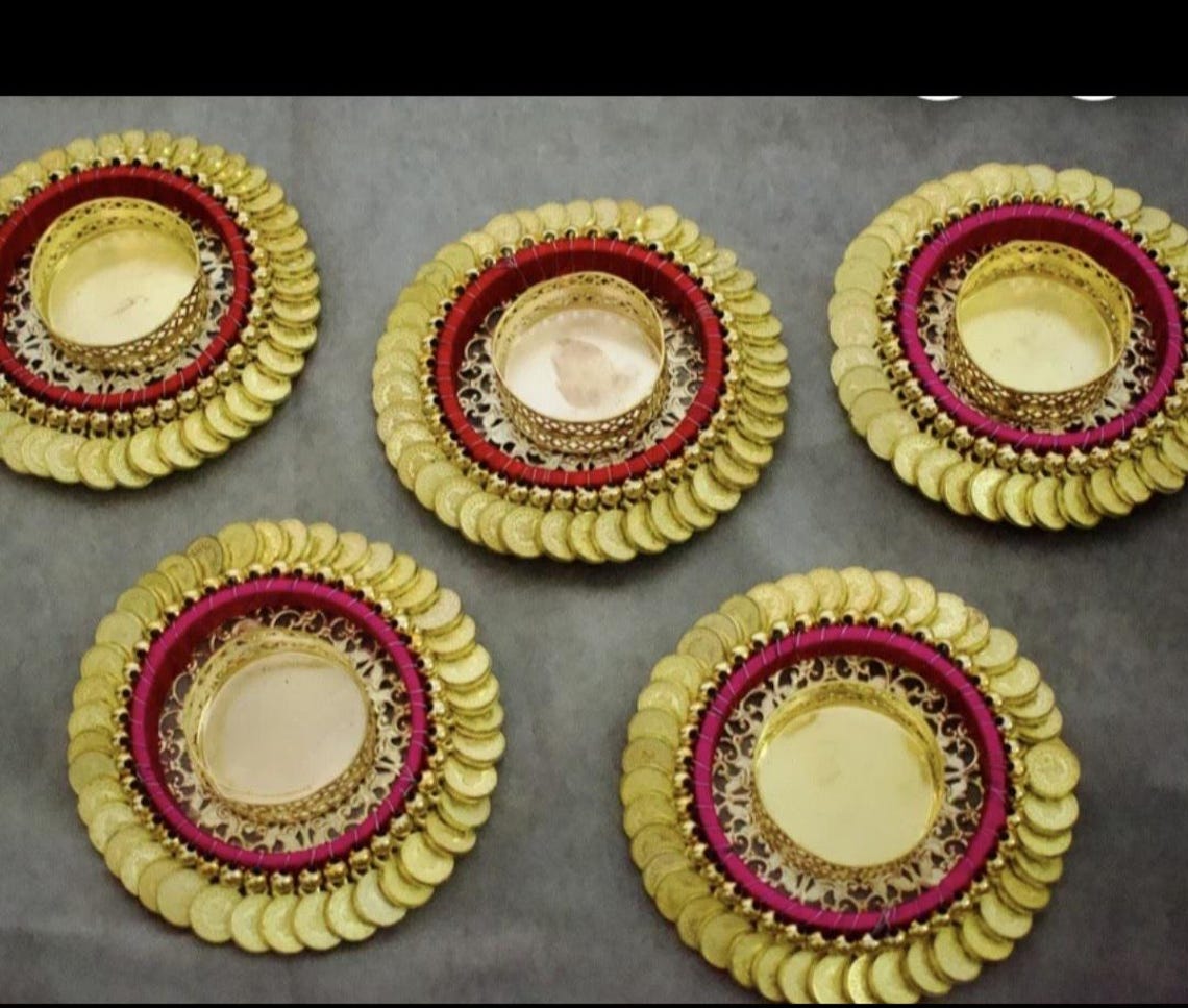 Ginni Tea Light Holders or Coin Diya for Diwali or Navratri Pooja Home ...